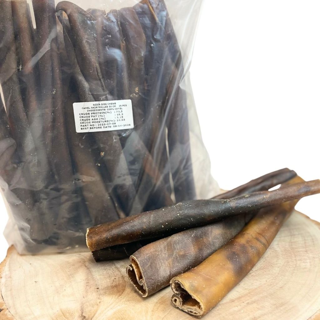 30cm Large Camel Skin Roll (25 pack) – Nova Dog Chews