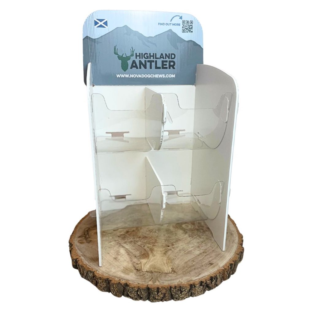 Highland Antler Branded Counter Top Stand – Nova Dog Chews